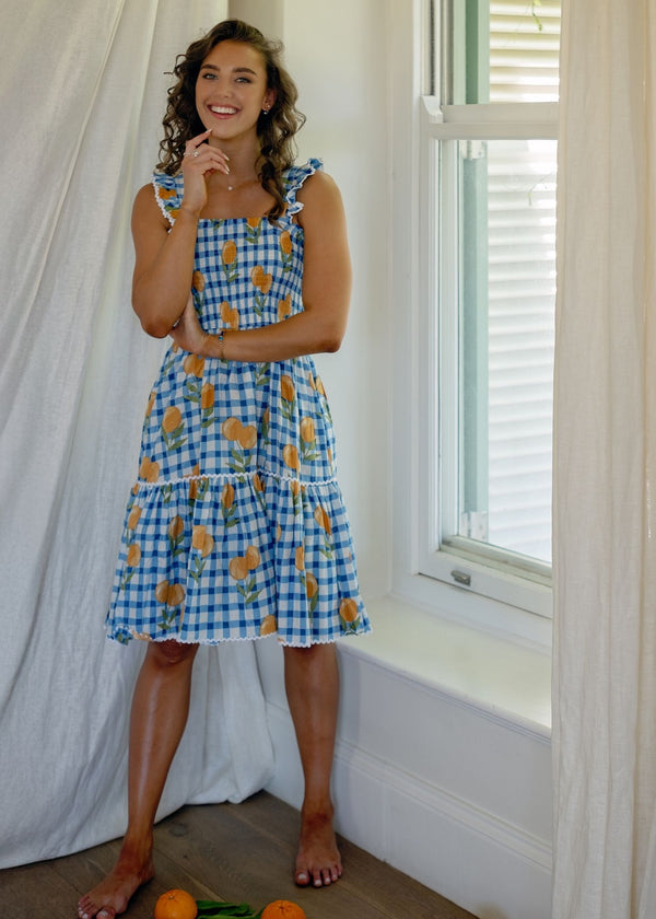 Aria Dress in Blue Marmalade – Iconic Designs Shop