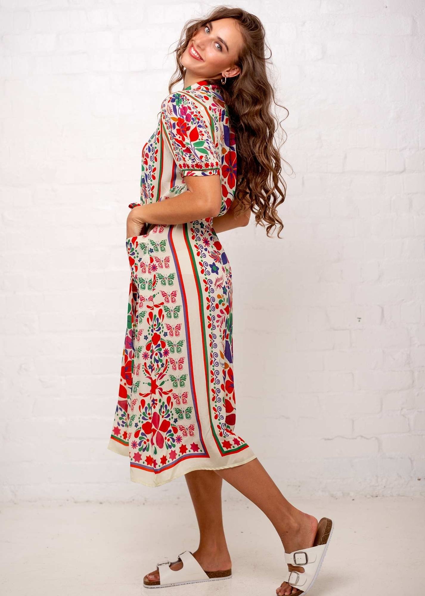 Viviena Dress in Dutch Floral Print – Iconic Designs Shop